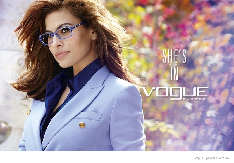 Eva Mendes For Vogue Eyewear 2014 Fall Ad Campaign