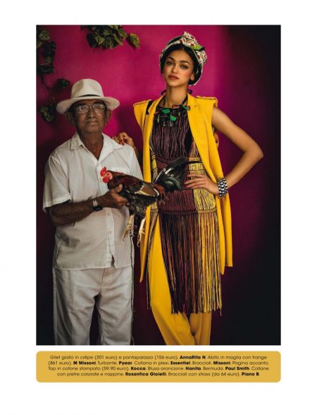 Zhenya Katava Embraces Traditional Folk Style For Glamour Italy