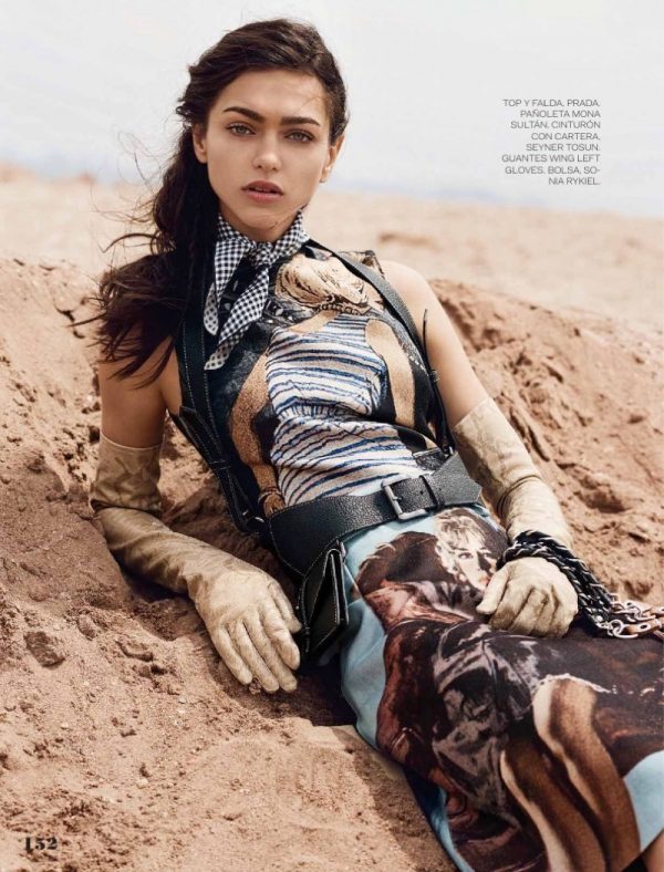 Zhenya Katava Takes On Western Style In Elle Mexico