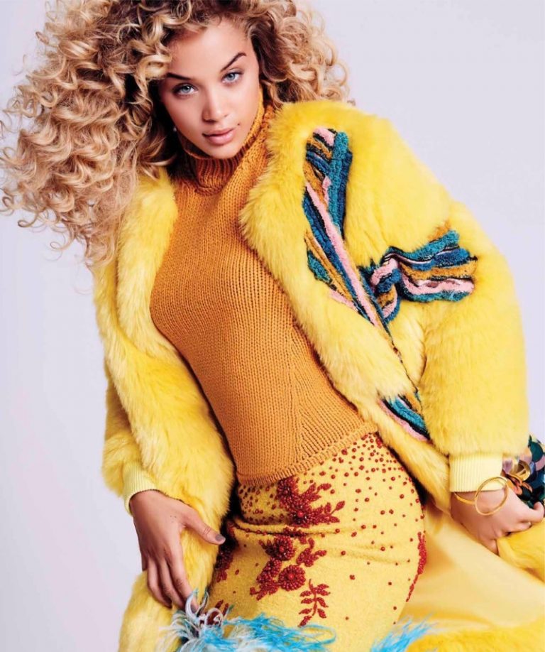 Jasmine Sanders Models Vibrant Styles For Harpers Bazaar Mexico